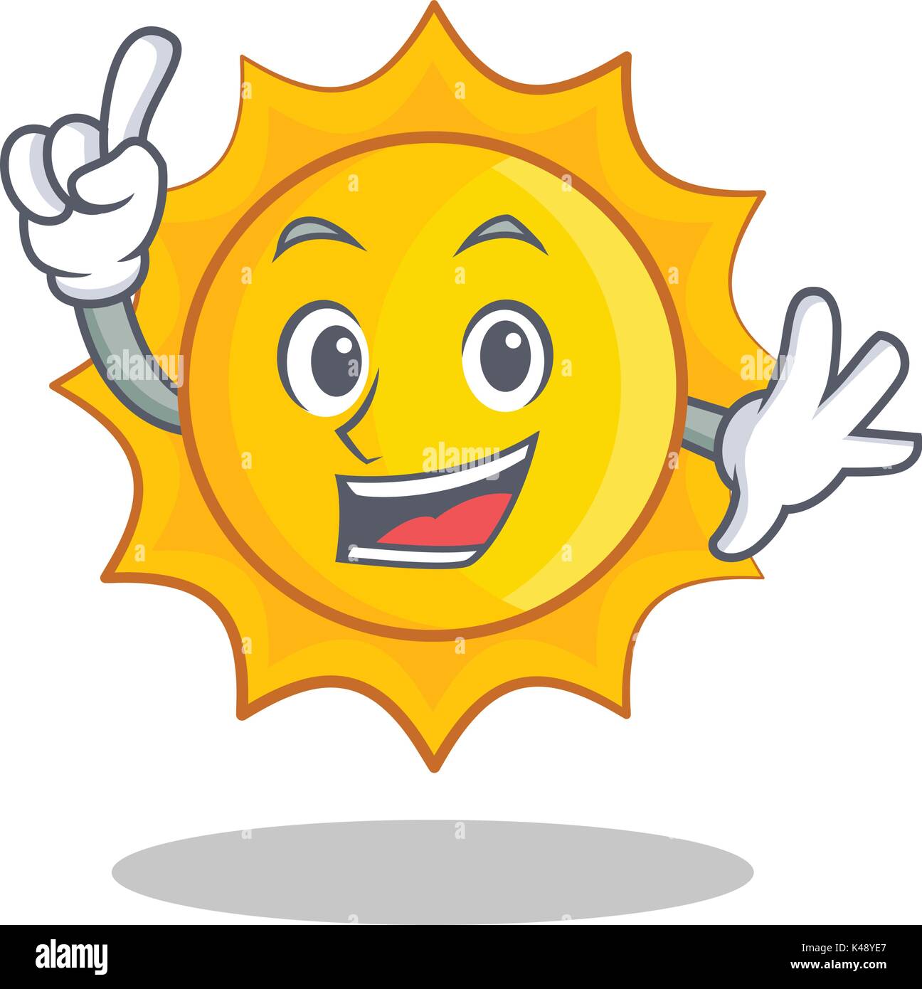 Finger cute sun character cartoon Stock Vector Image & Art - Alamy