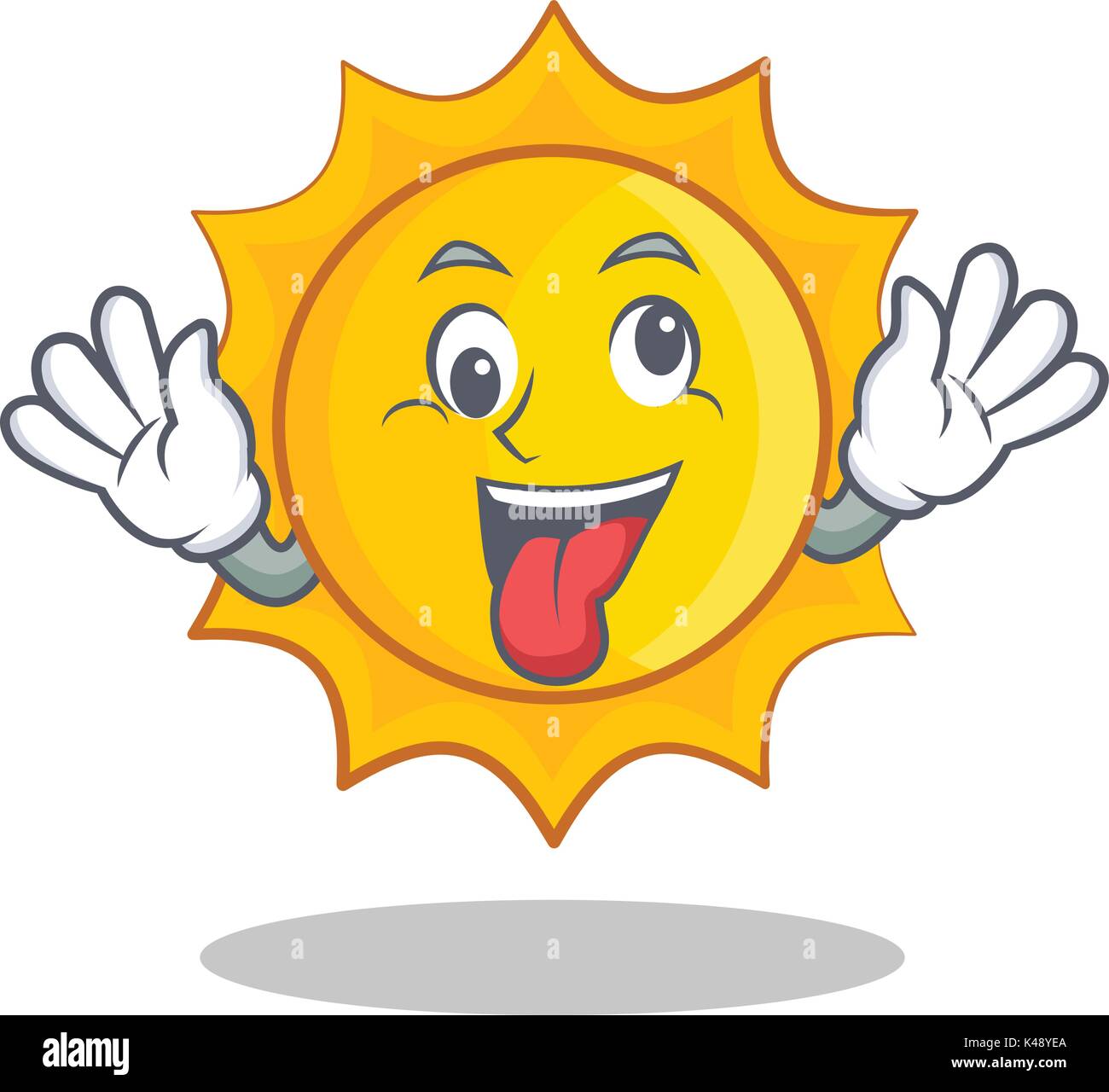 Crazy cute sun character cartoon Stock Vector Image & Art - Alamy