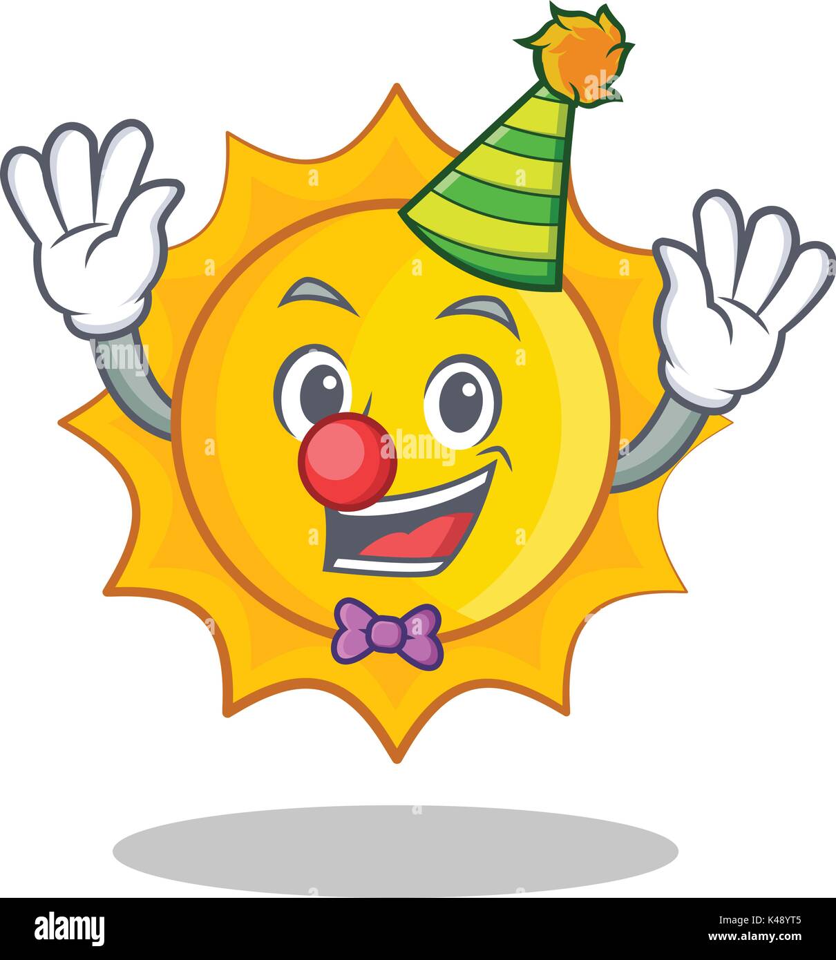 Clown cute sun character cartoon Stock Vector Image & Art - Alamy