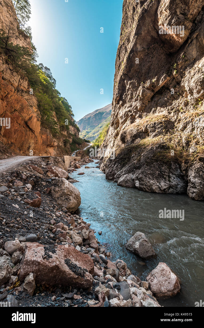 Road in the mountain gorge Stock Photo - Alamy