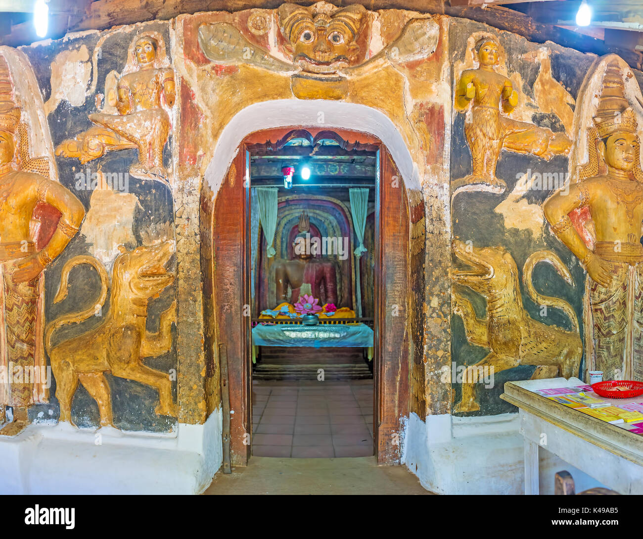 BATTALA, SRI LANKA - DECEMBER 2, 2016: The facade wall of the image ...