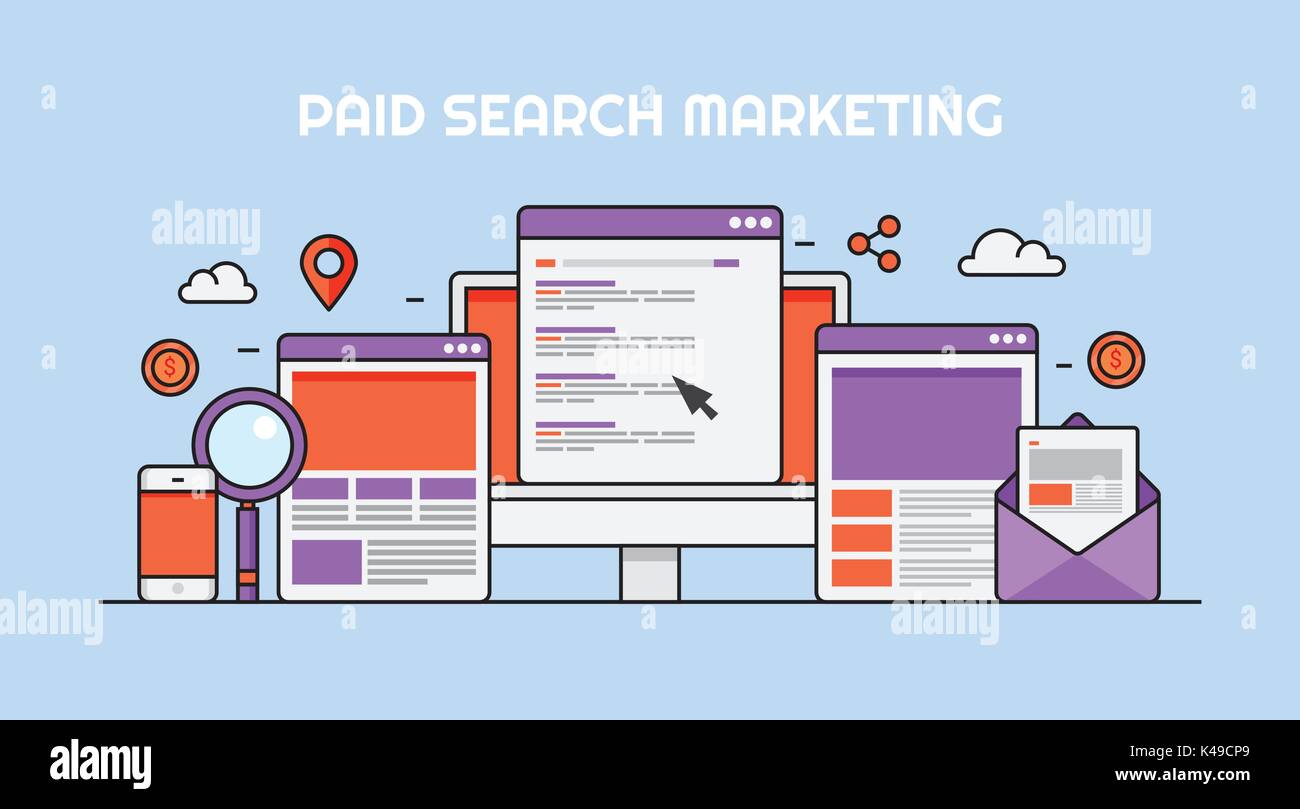 Paid display pay Stock Vector Images - Alamy