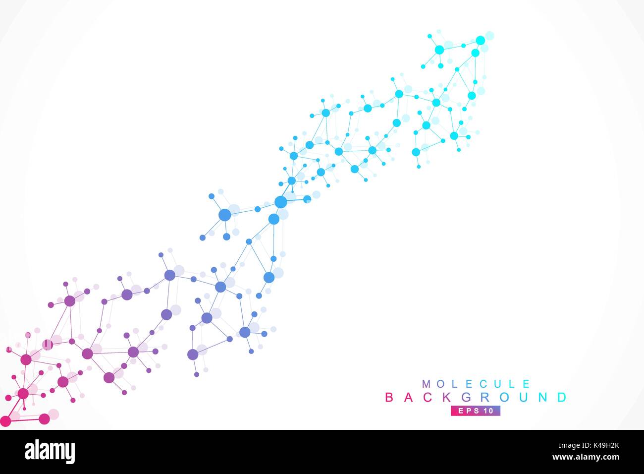 Structure molecule and communication. Dna, atom, neurons. Scientific ...