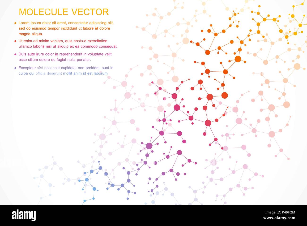 Structure molecule and communication. Dna, atom, neurons. Scientific ...