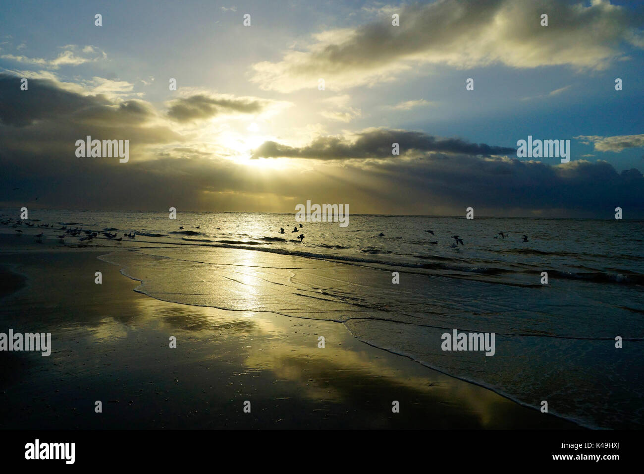 Mood Lighting On The Sea Stock Photo - Alamy