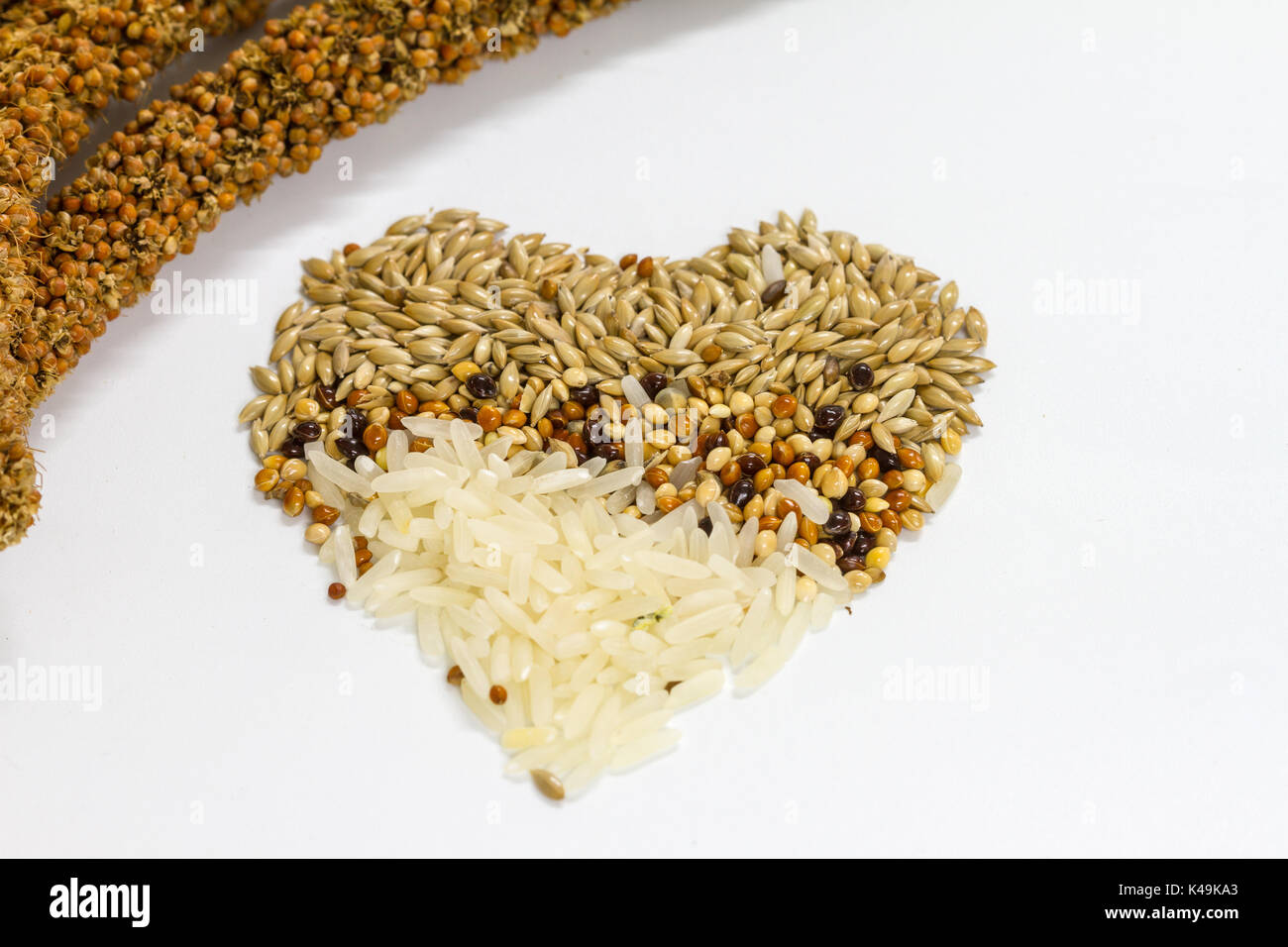 Closeup Millet dry seeds beautiful textured background Stock Photo - Alamy