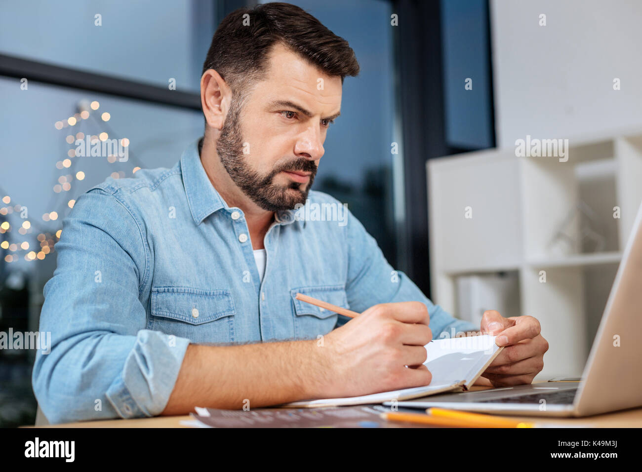 Planning notebook laptop businessman hi-res stock photography and ...