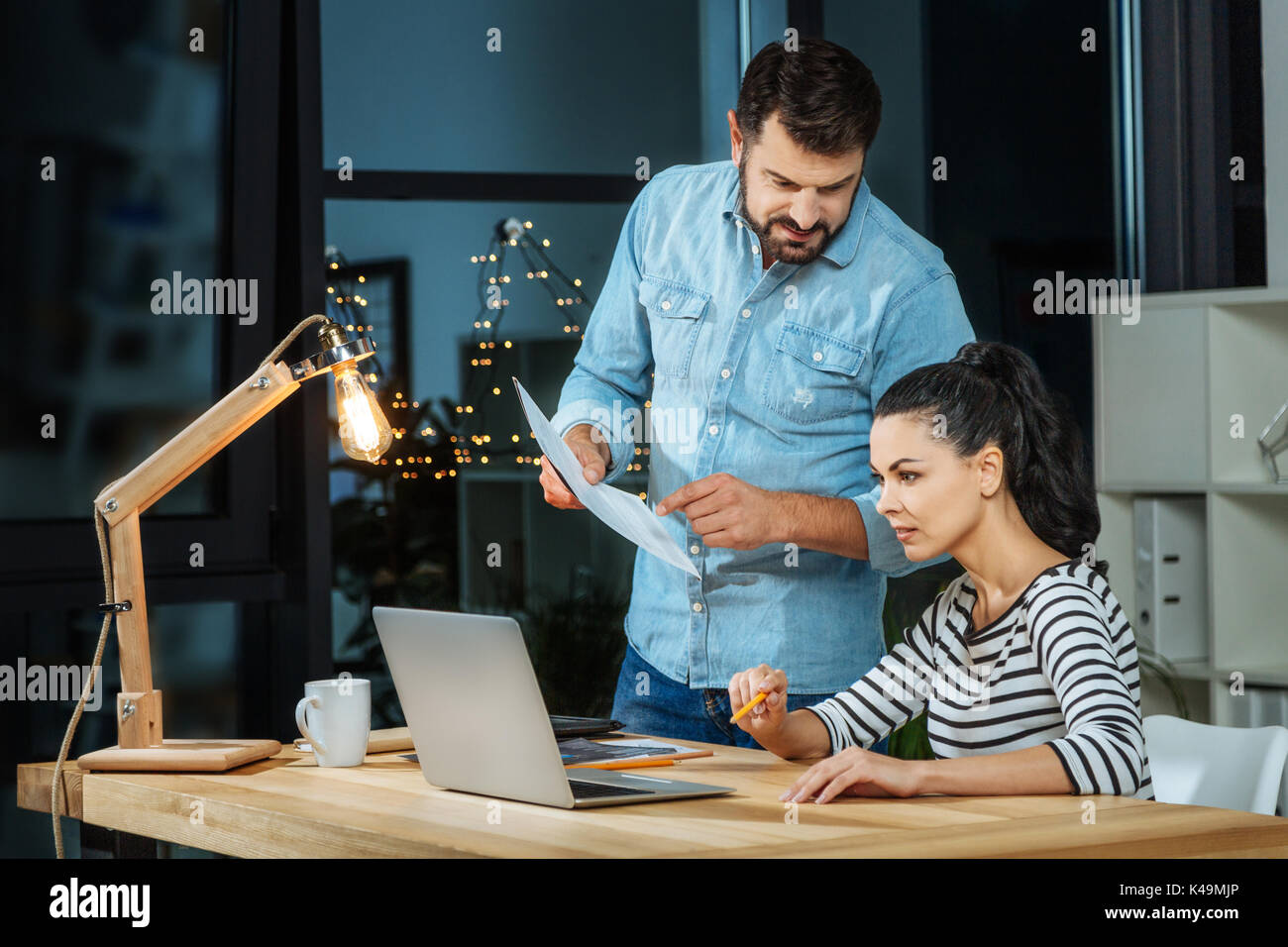 Ambitious startup team working together hi-res stock photography and ...