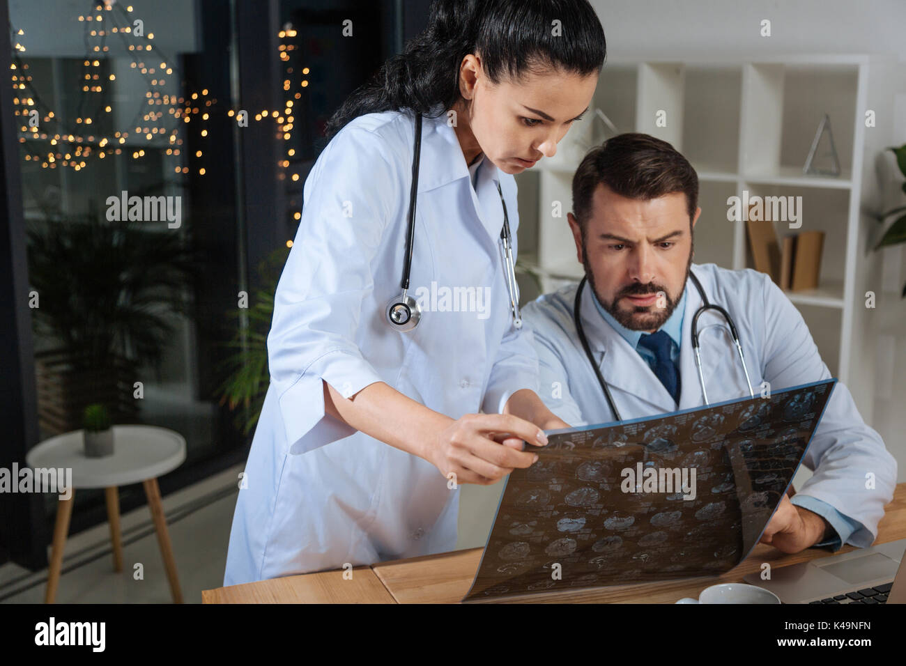 Professional intelligent medics working together Stock Photo - Alamy