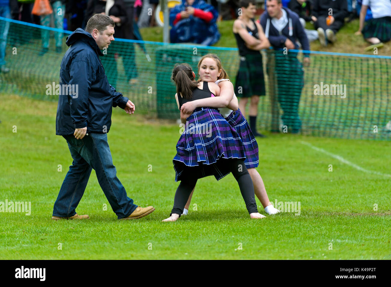 Female Scottish Backhold Wrestlers In Action, Ceres Highland Games ...
