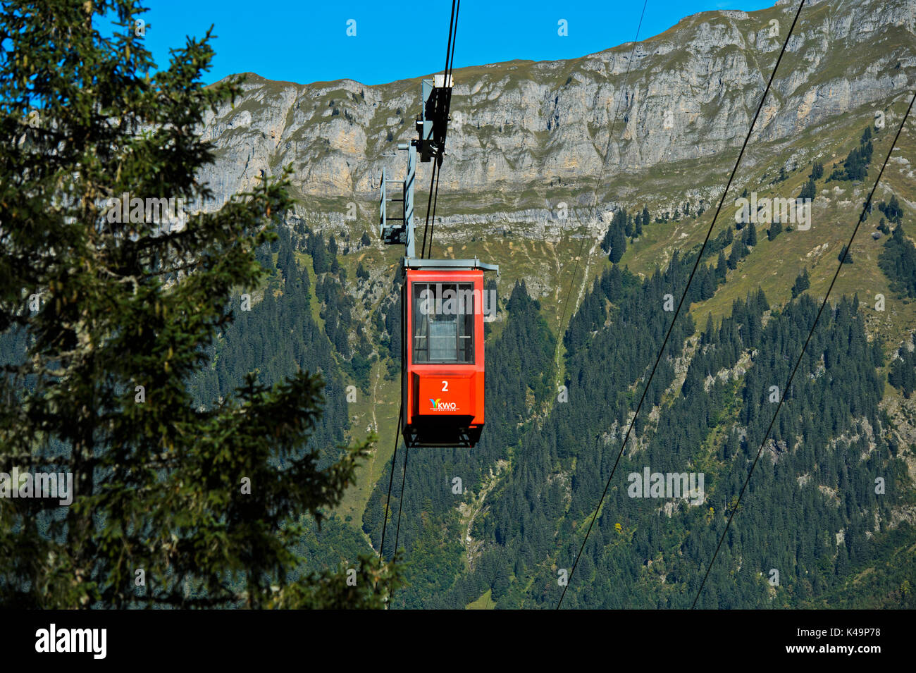 Cabin Of The Trift Aerial Cable Car, Gadmen, Haslital Region, Canton Of ...
