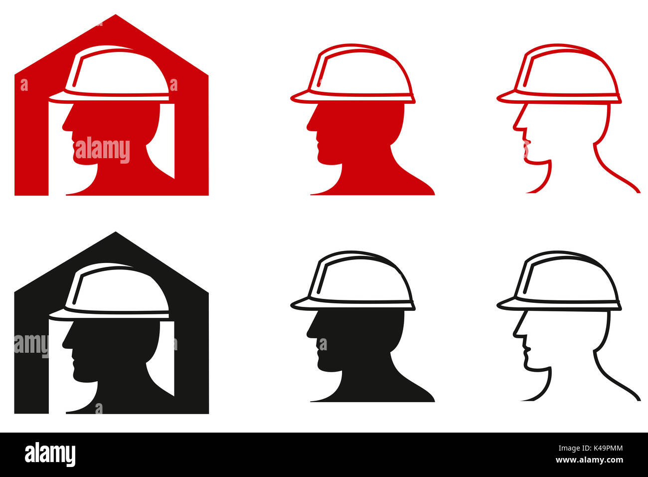 Symbols safety work protection Cut Out Stock Images & Pictures - Alamy