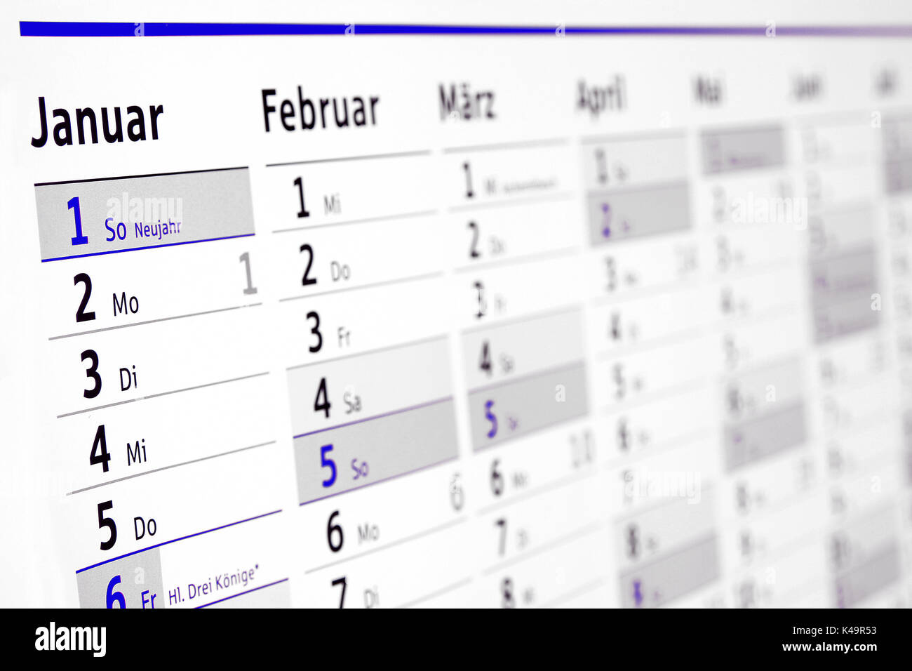 Illustrated calendar hi-res stock photography and images - Alamy