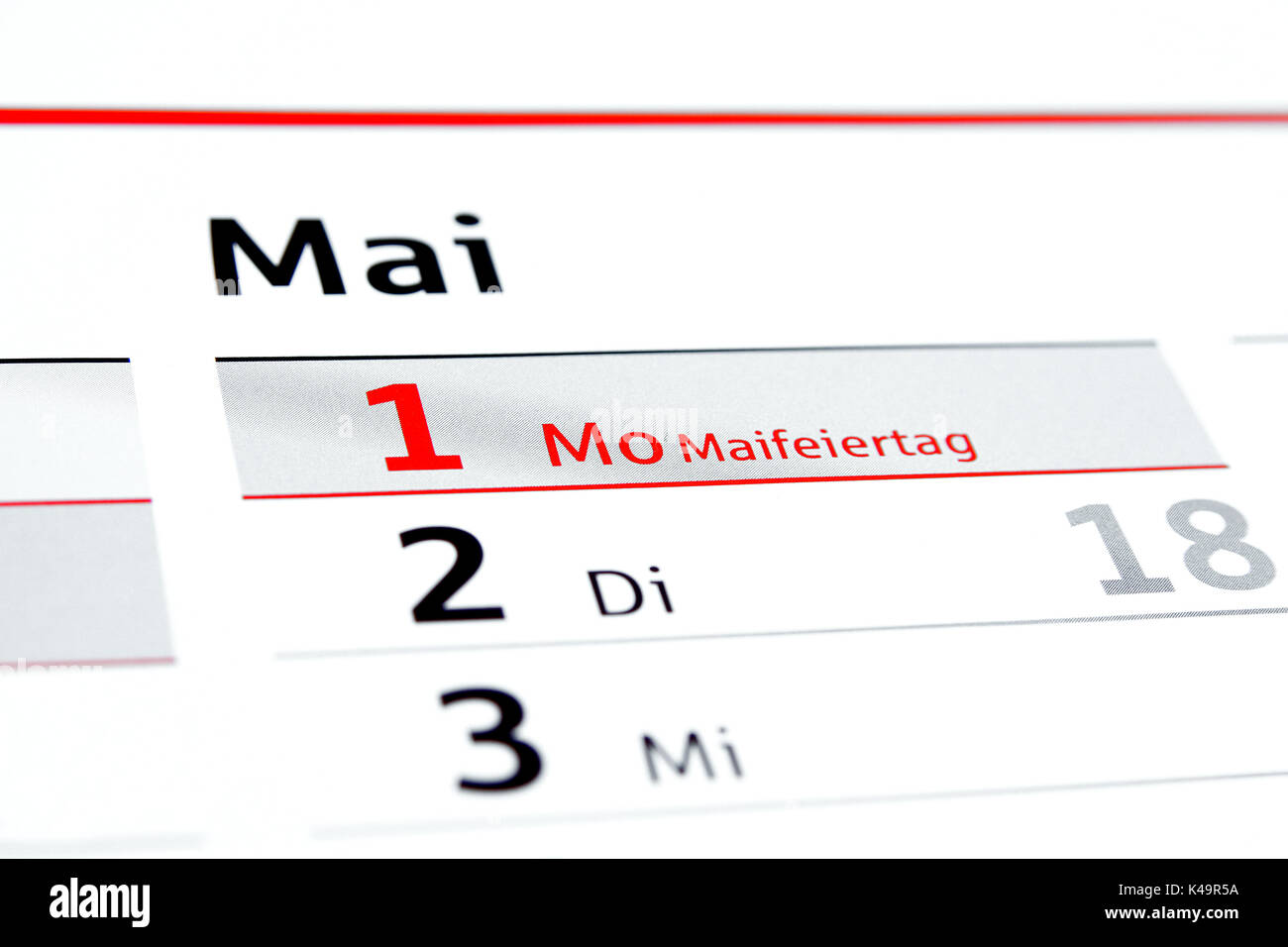 May 1 calendar hi-res stock photography and images - Alamy