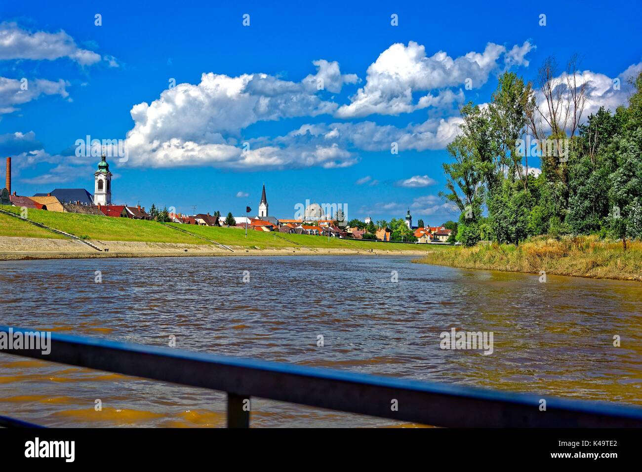 Gyor From The River Raab Stock Photo - Alamy