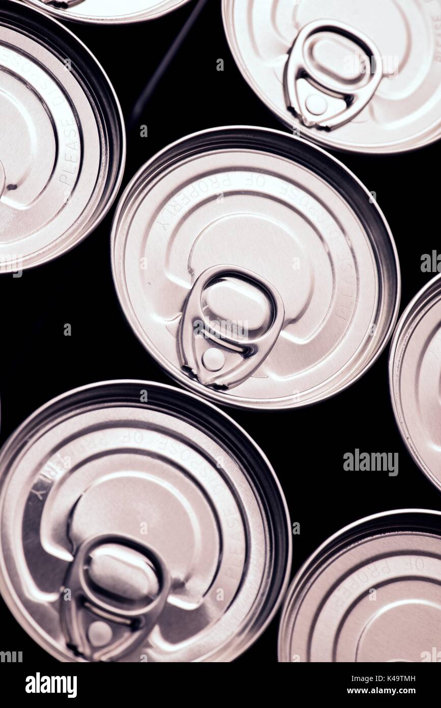 Closeup of a group of aluminium cans Stock Photo - Alamy
