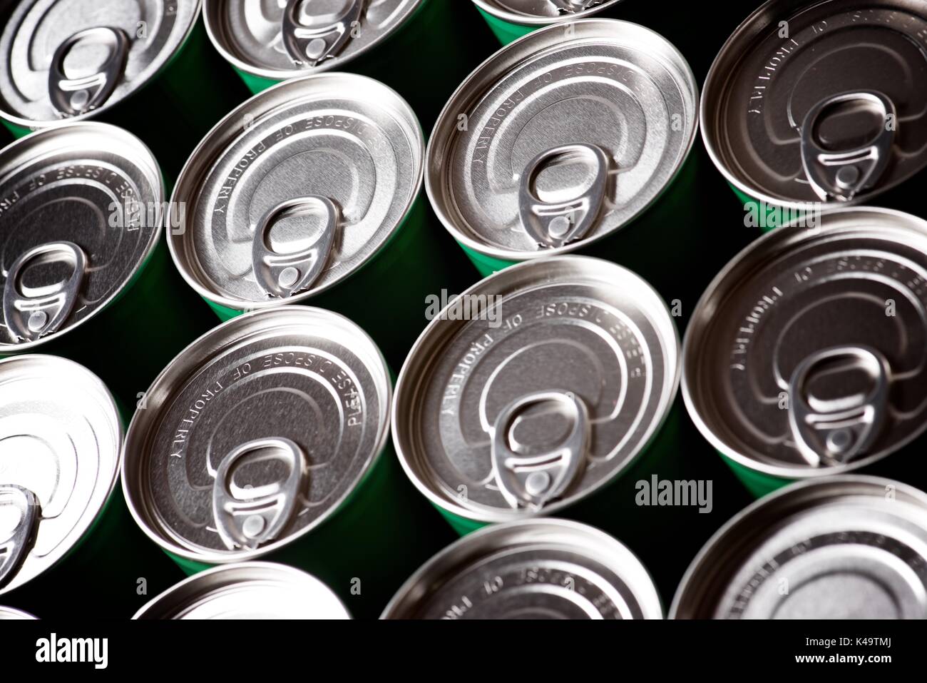 Closeup of a group of aluminium cans Stock Photo - Alamy