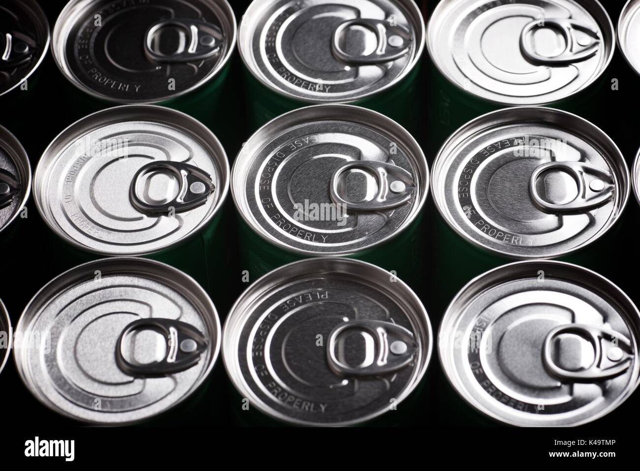 Closeup of a group of aluminium cans Stock Photo - Alamy