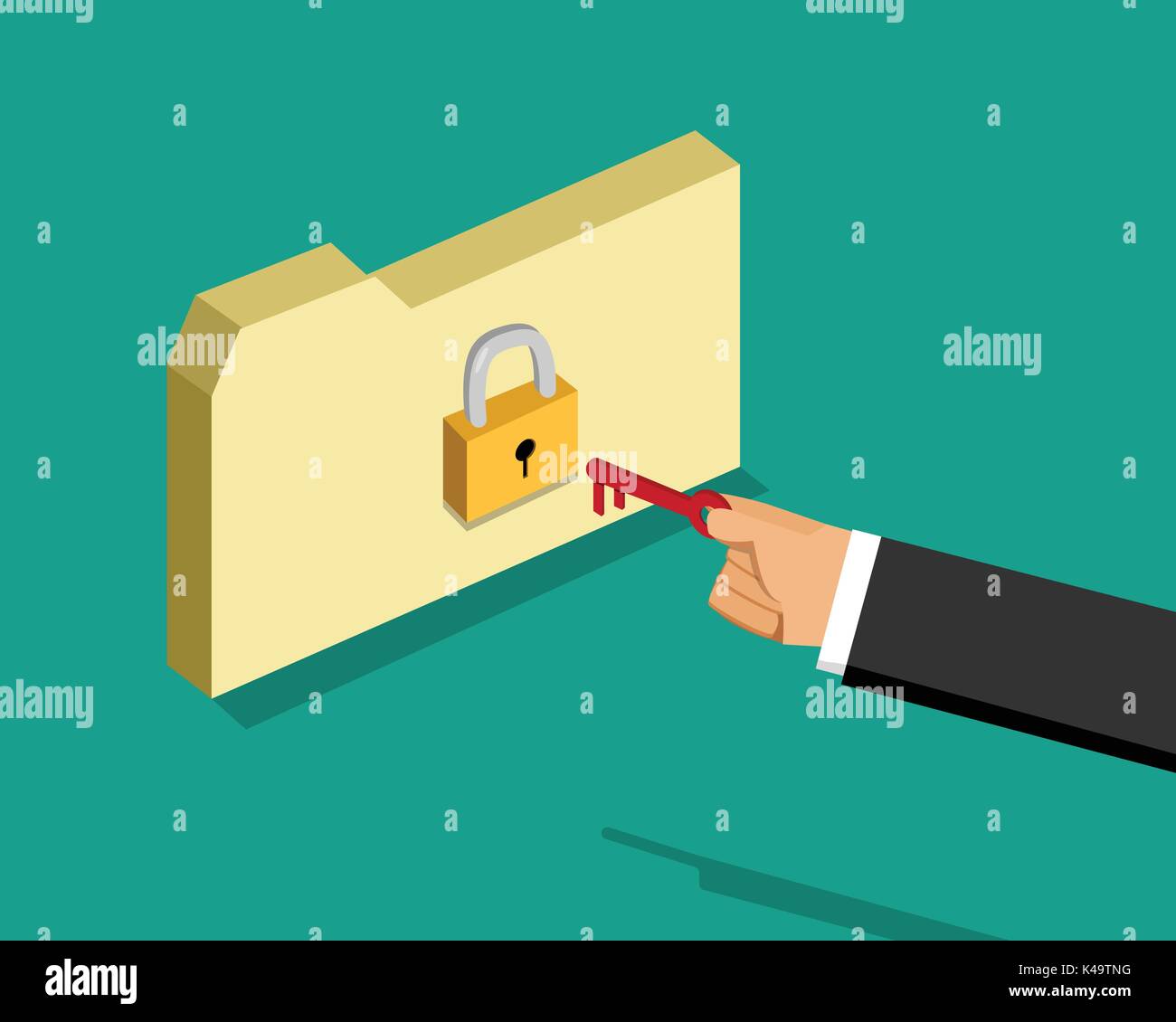 Locked folder vector hi-res stock photography and images - Alamy