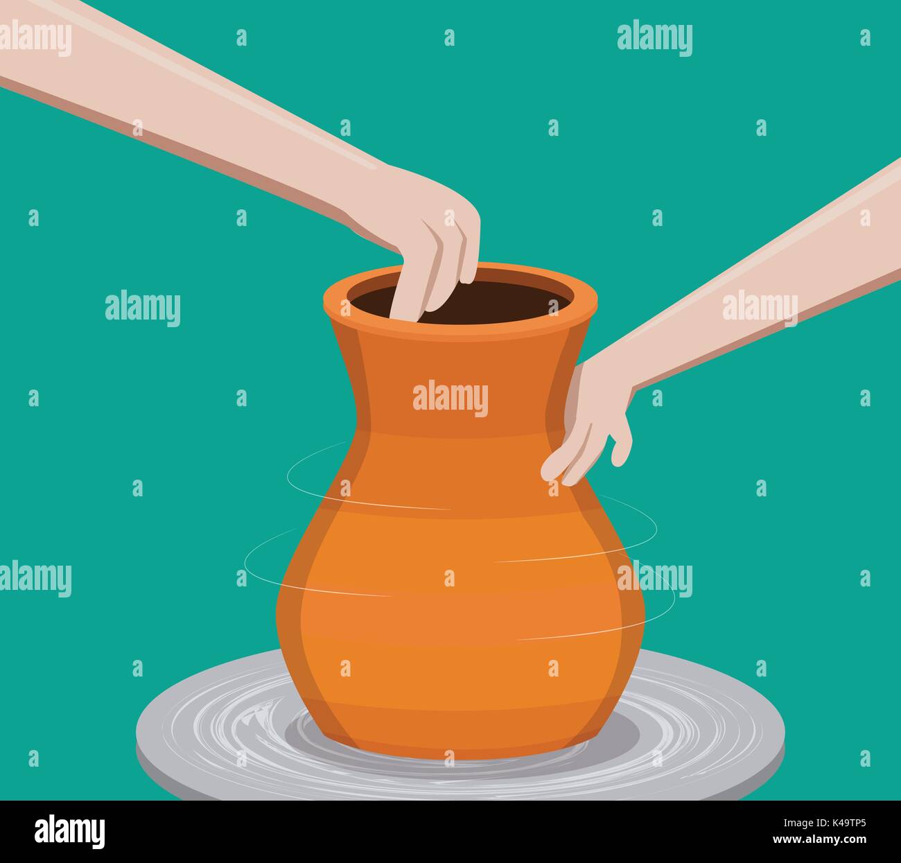 Potter making a pottery, vector design Stock Vector Image & Art - Alamy