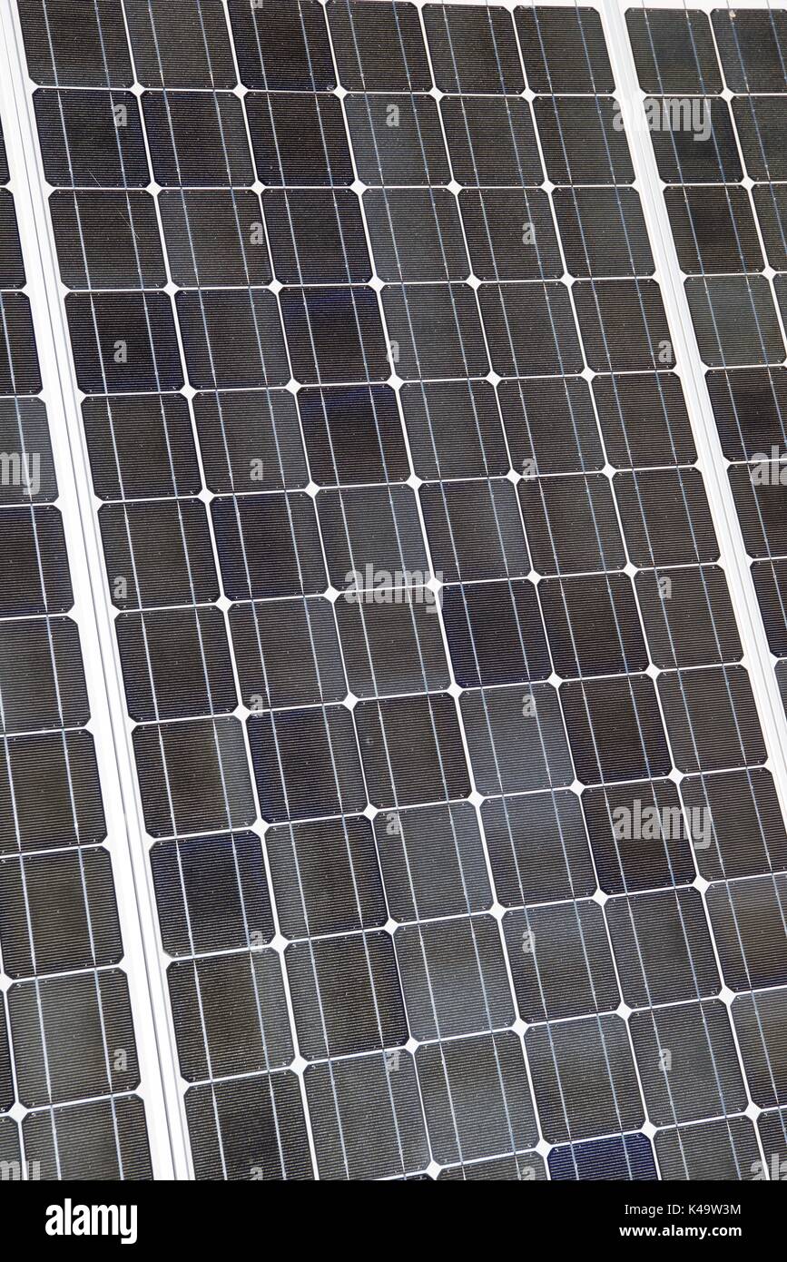 Detail of a photovoltaic panel for renewable electric production Stock ...