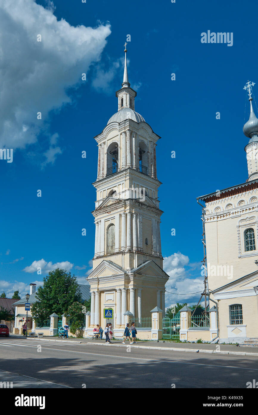 Church of the Smolensk icon of the mother of God with belltower. Suzdal ...