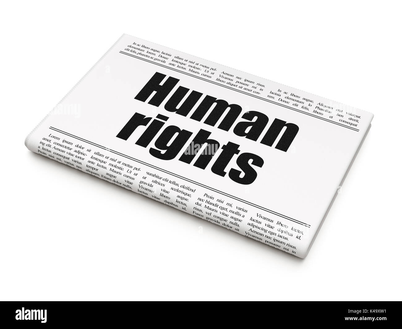 Political concept: newspaper headline Human Rights Stock Photo - Alamy