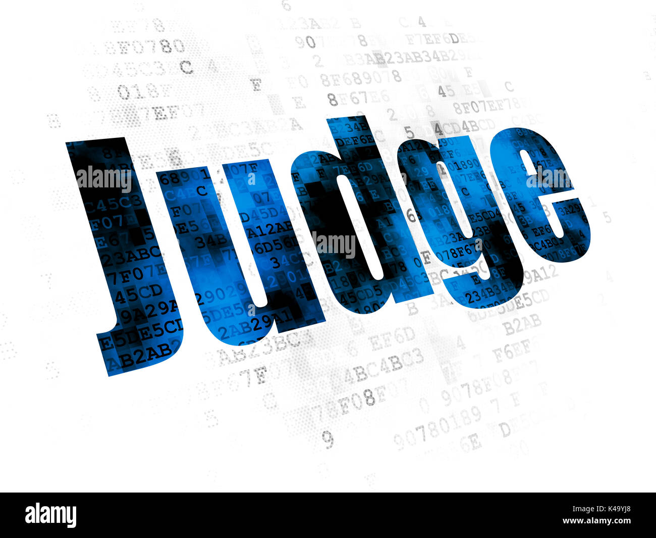 Law concept: Judge on Digital background Stock Photo - Alamy