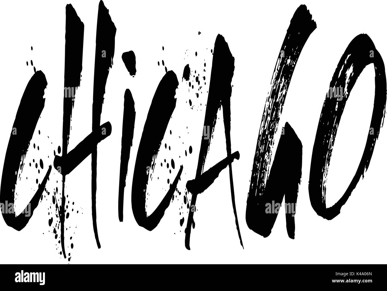 chicago text sign illustration on White background Stock Vector Image ...