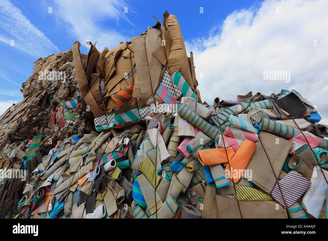 Waste paper for the recycling in a recycling company, Altpapier fuer ...
