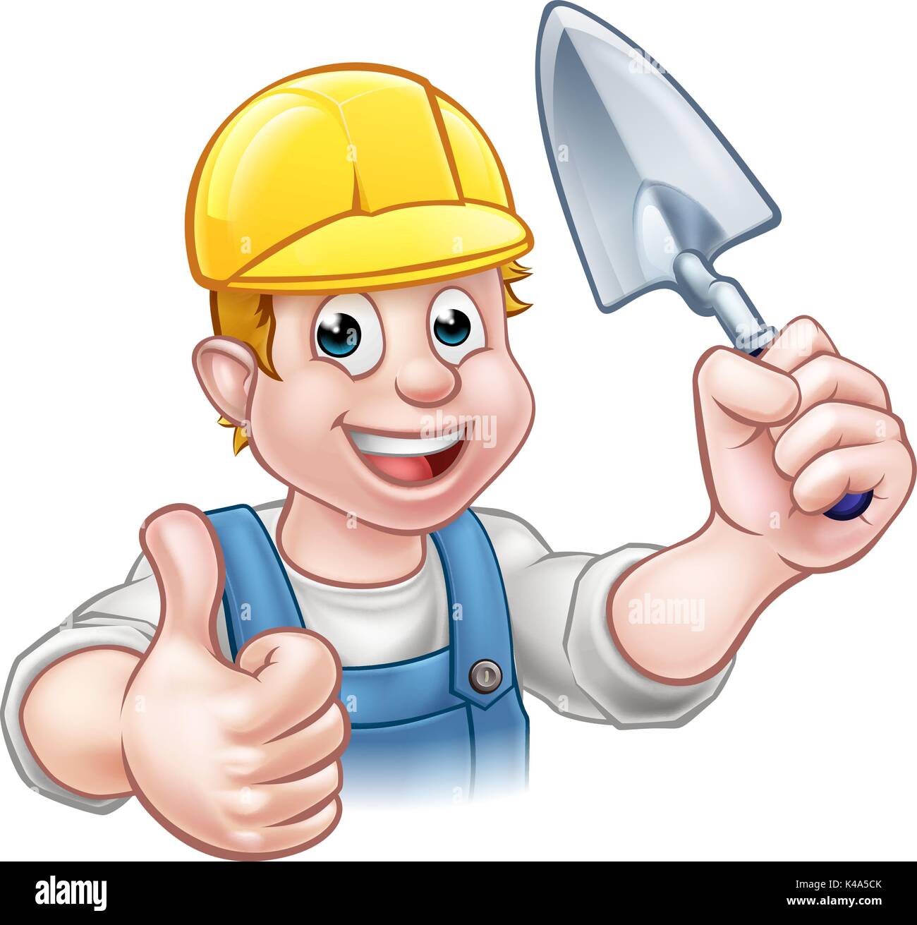 Smiling bricklayer holding trowel hi-res stock photography and images ...