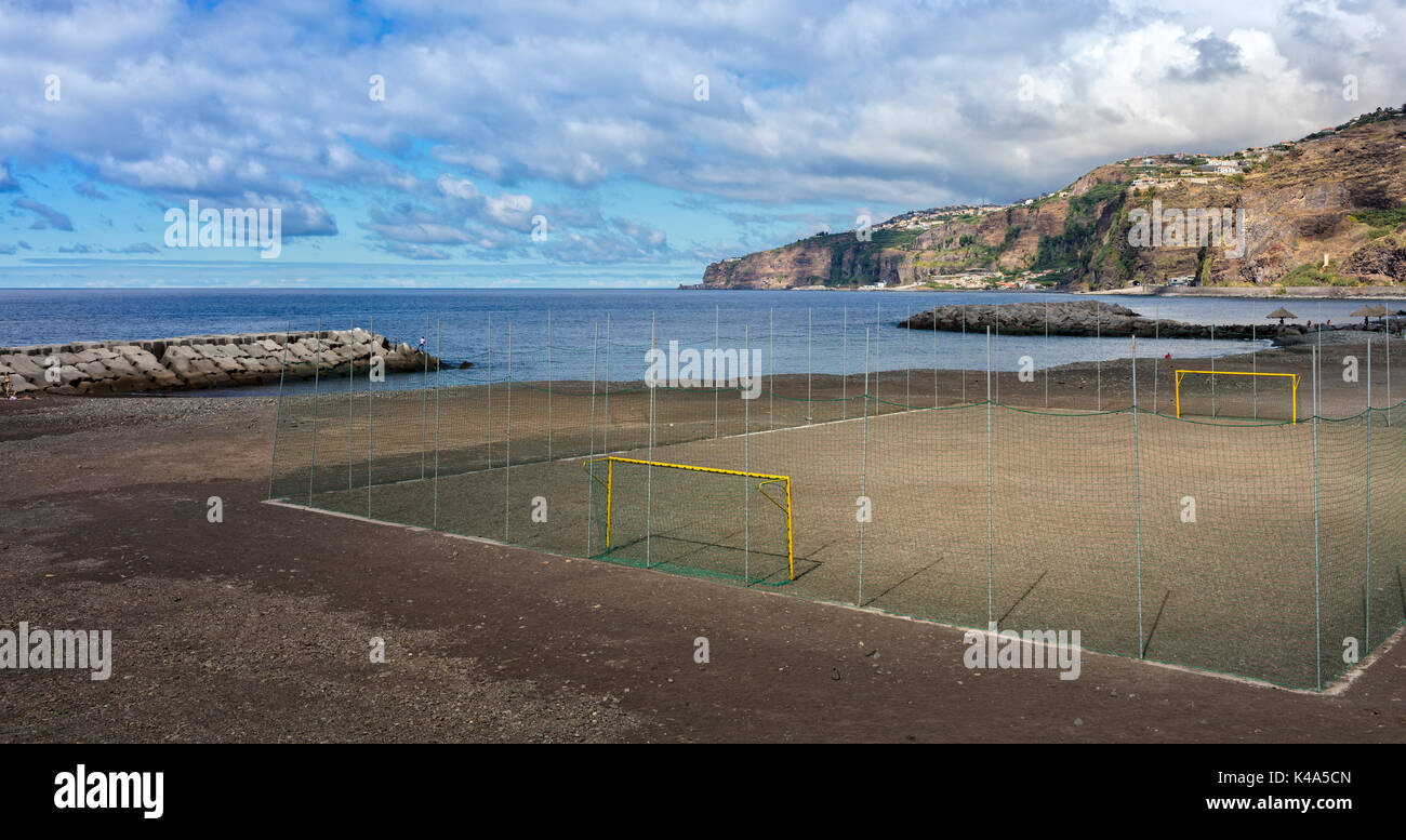 Football Field On The Beach Of Madeira Stock Photo - Alamy