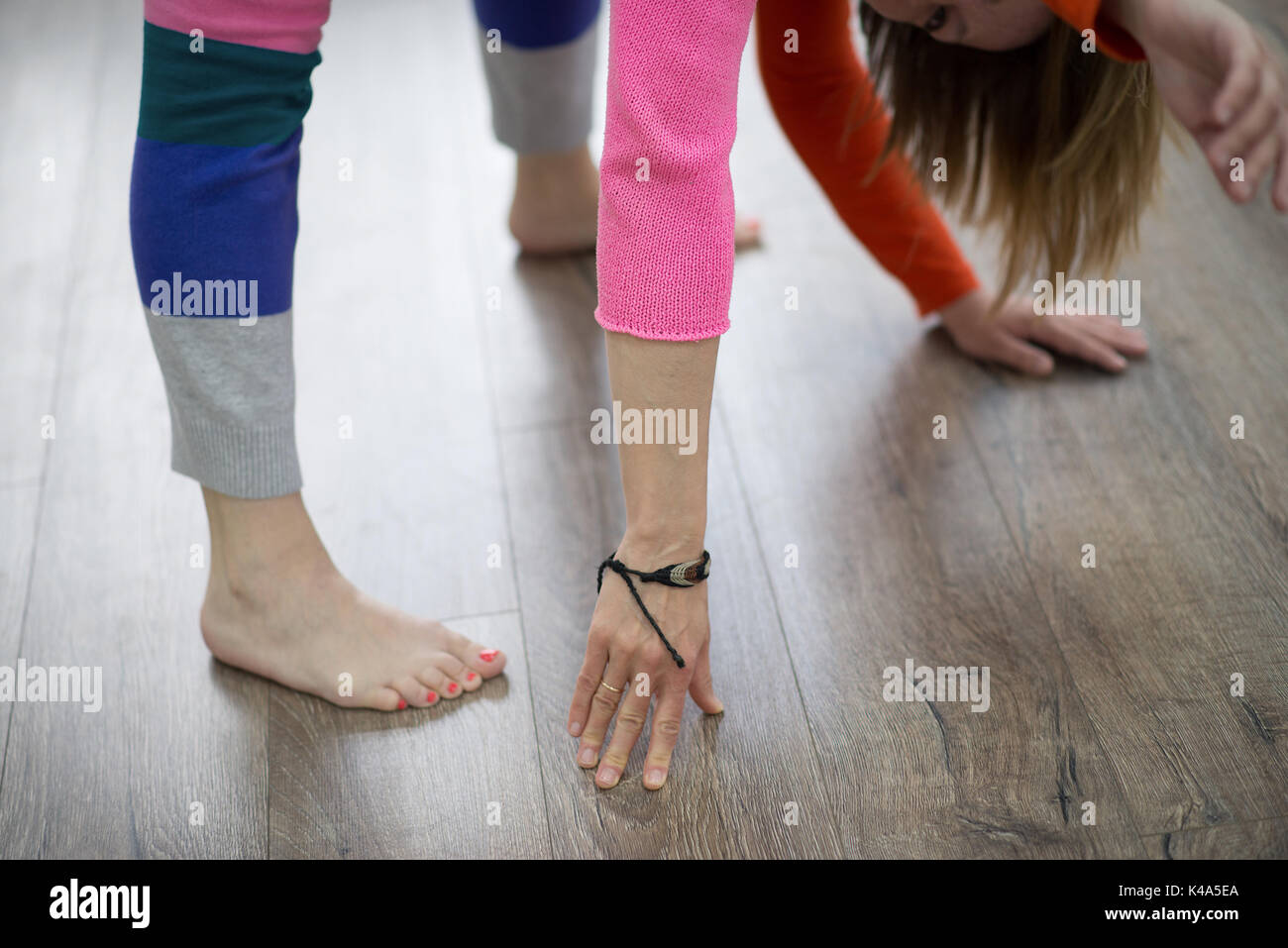 Two women dancing dance contact improvisation Stock Photo - Alamy