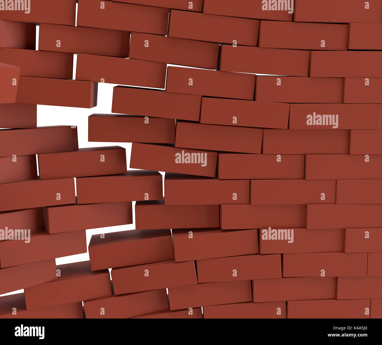Brick wall background exploding hi-res stock photography and images - Alamy
