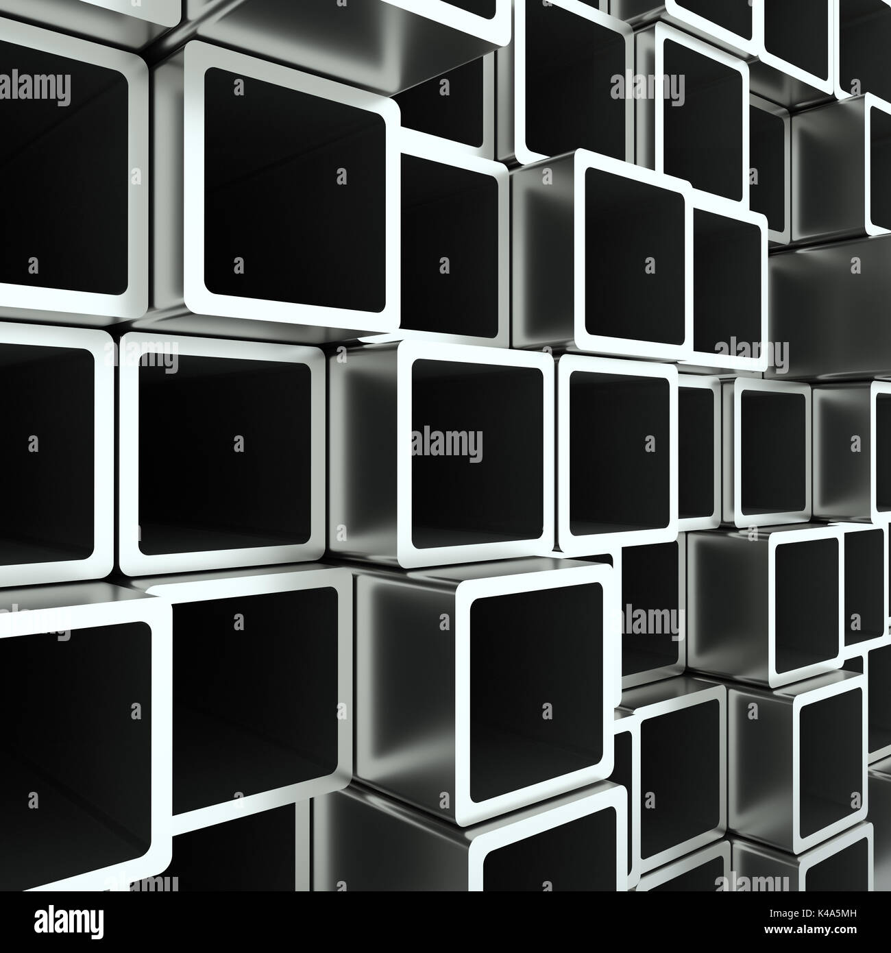 Metal rectangle tube Stock Photo - Alamy