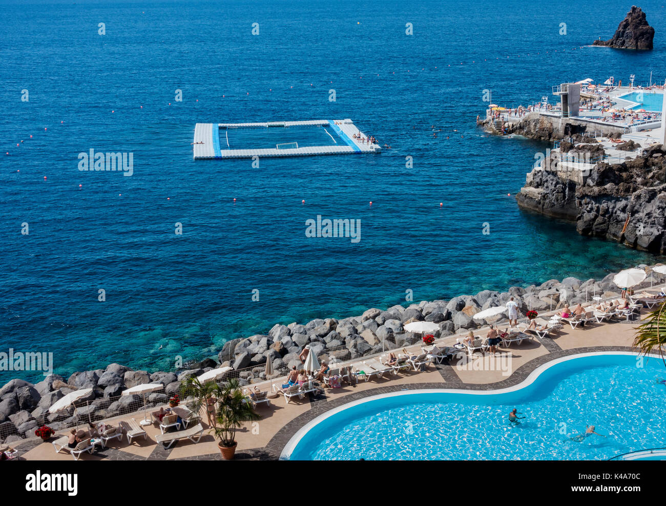 Swimming Pool By The Sea Stock Photo - Alamy