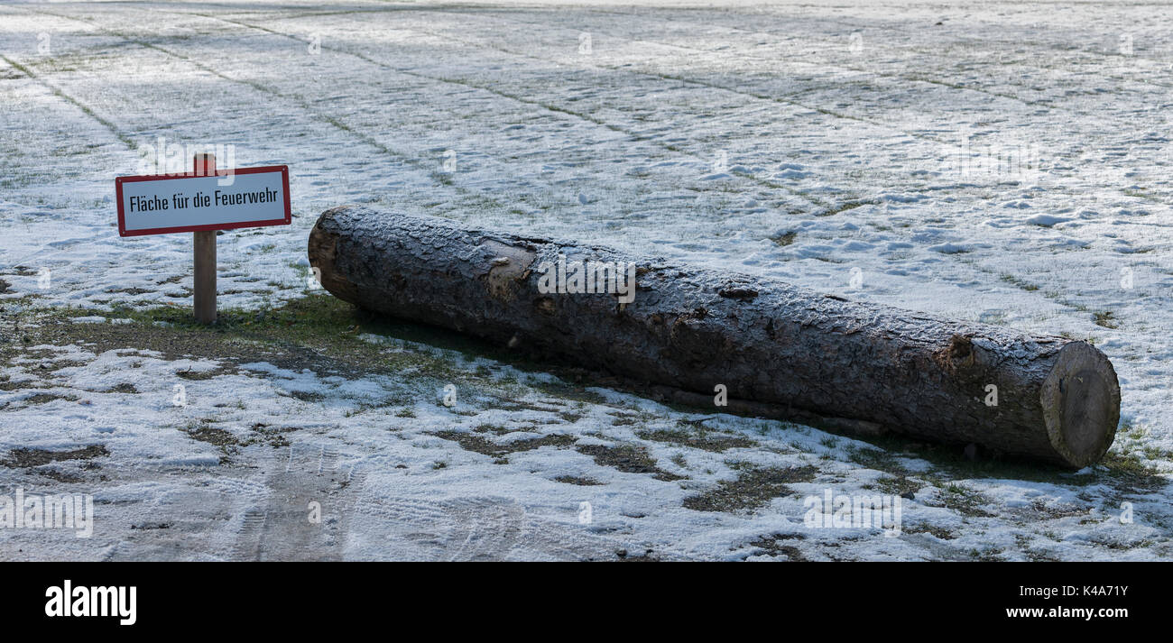Fire brigade warning sign hi-res stock photography and images - Alamy
