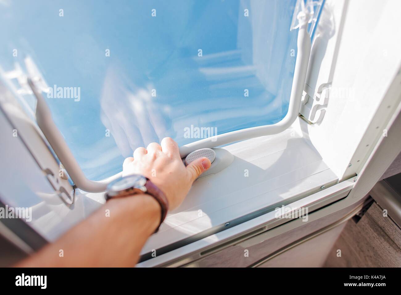 RV Roof Vent and the Air Circulation Inside Camper Van While Traveling ...