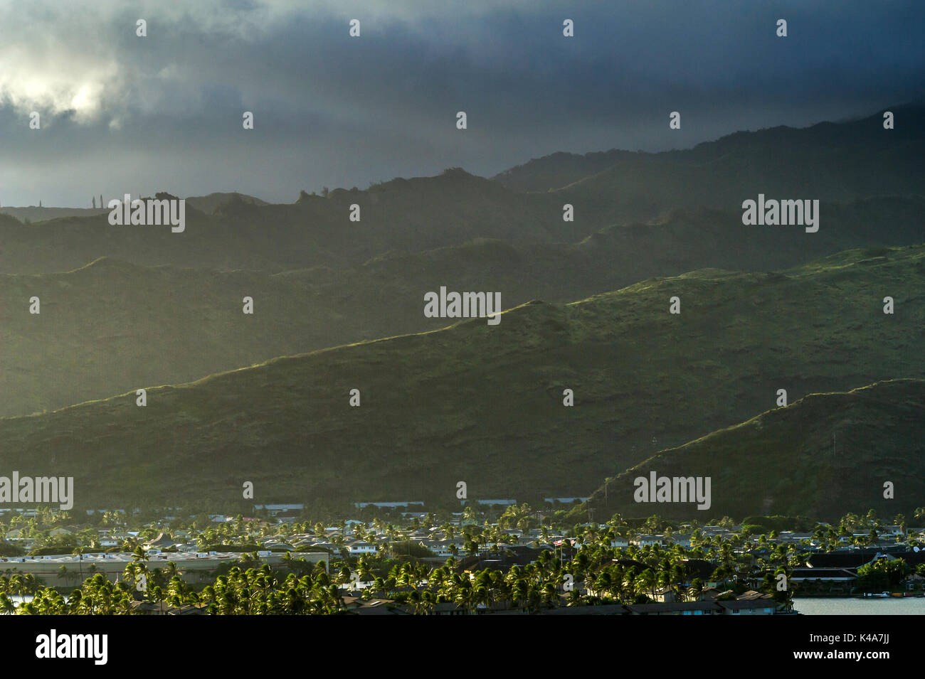 Honolulu suburbs on a slope of a hill Stock Photo - Alamy