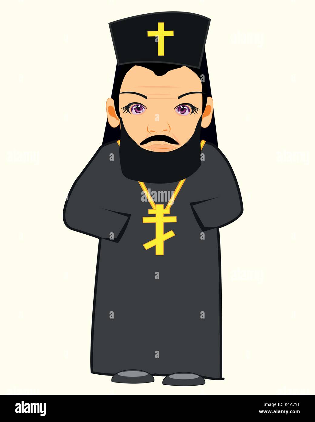 Standing priest Stock Vector Images - Alamy