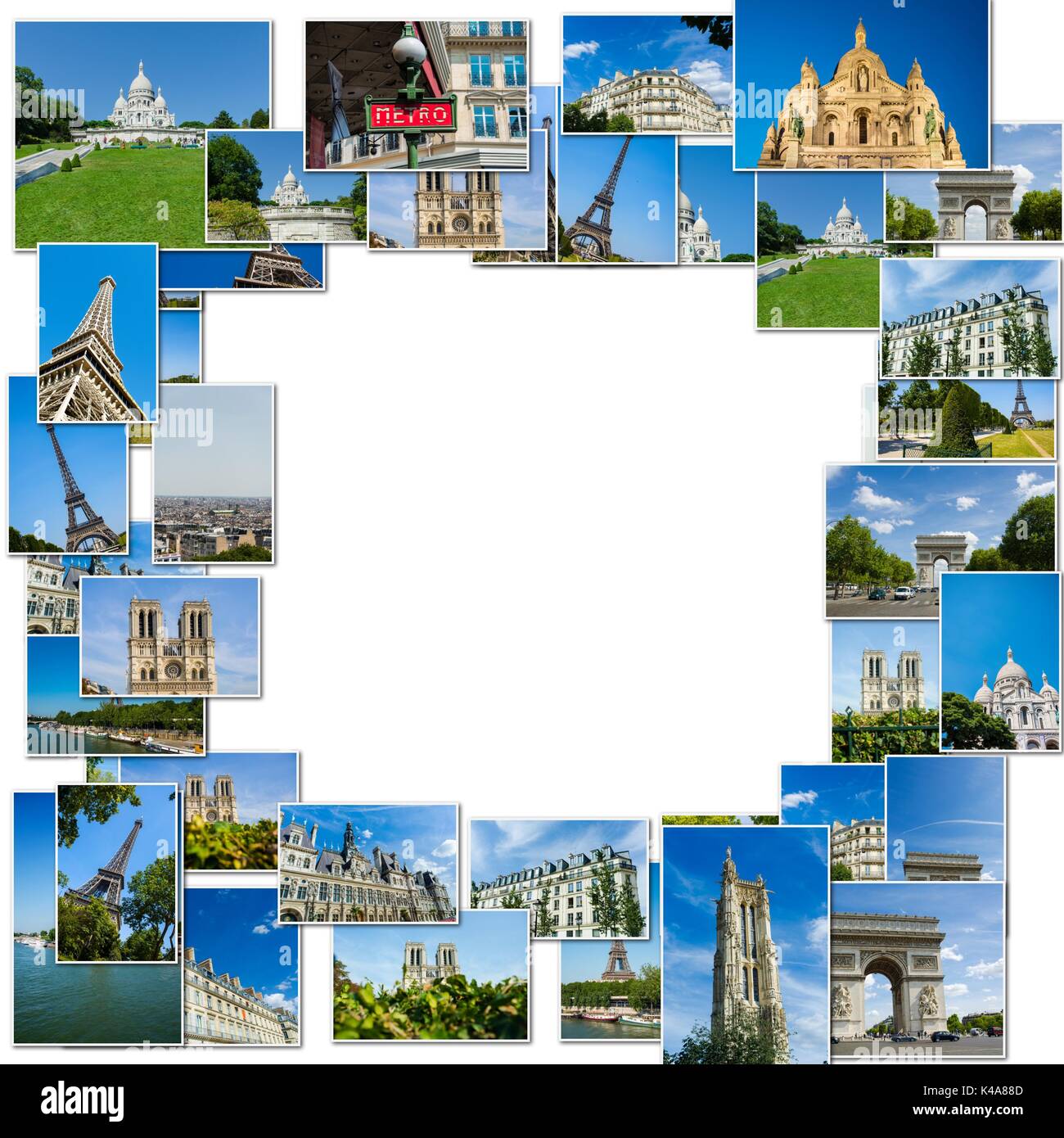 Collage of paris photos collection Stock Photo - Alamy