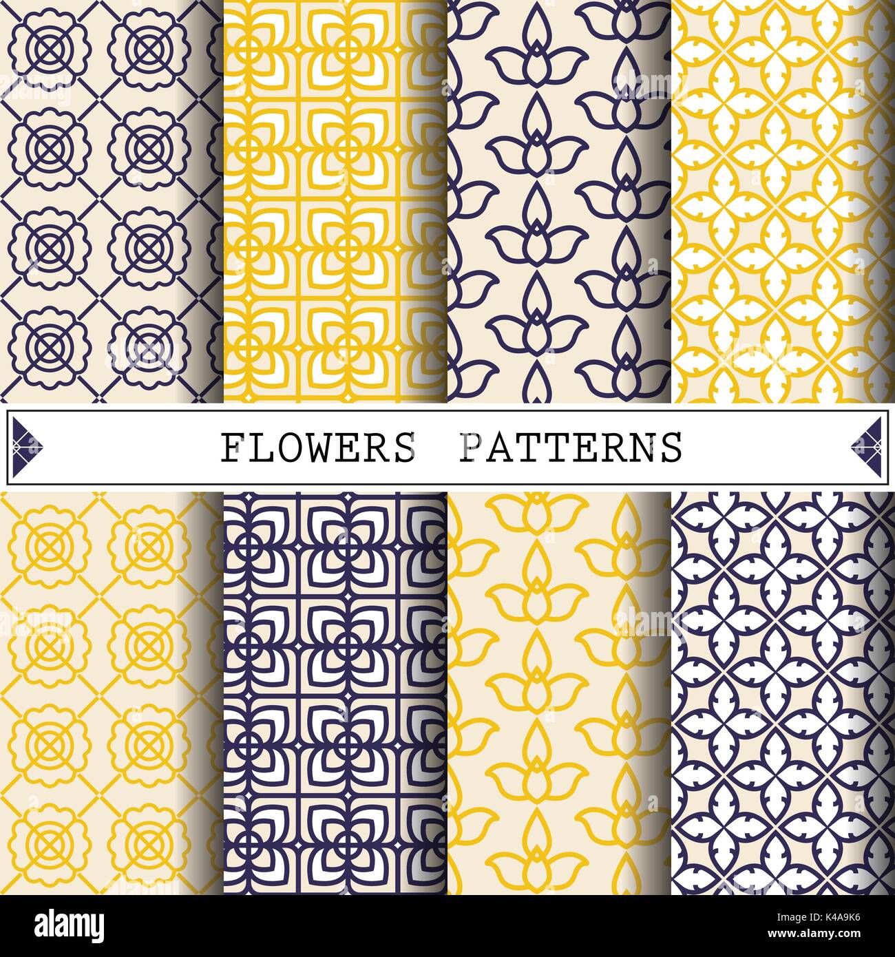 flower vector pattern for decorating web page background and surface ...