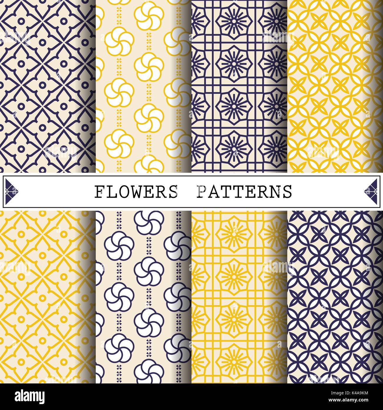 flower vector pattern for decorating web page background and surface ...