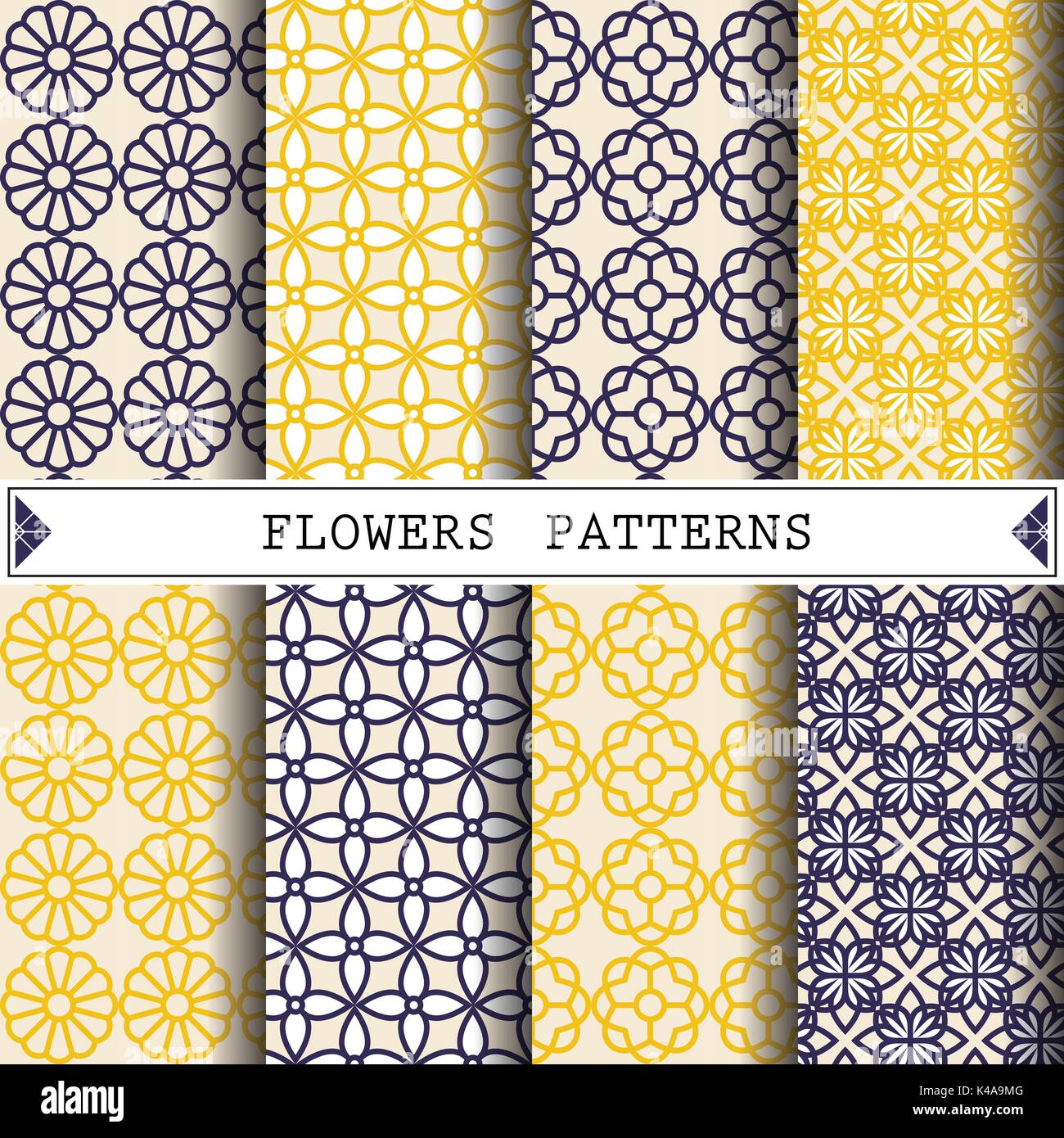 flower vector pattern for decorating web page background and surface ...
