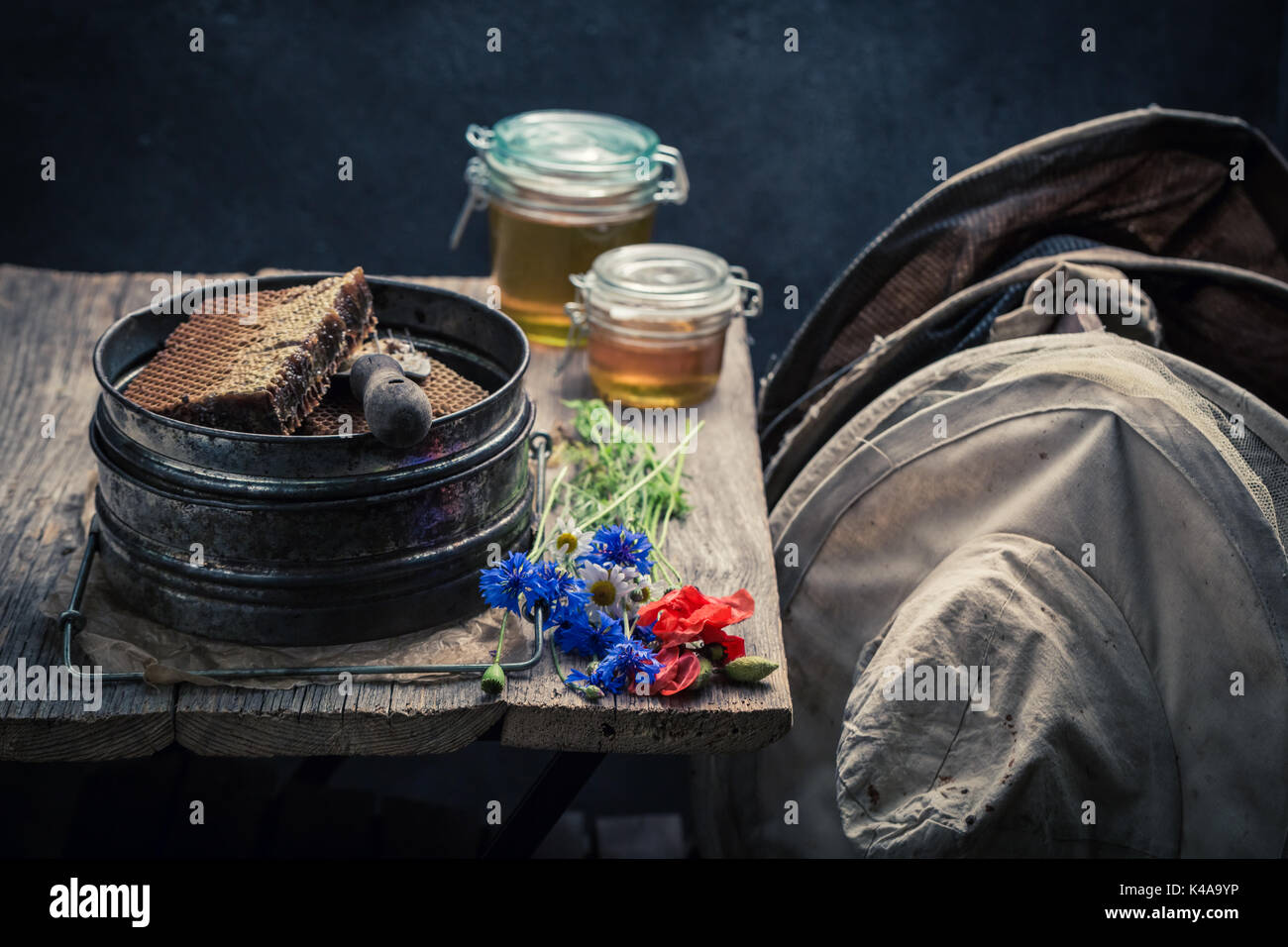 Old beekeeper tools in hi-res stock photography and images - Alamy
