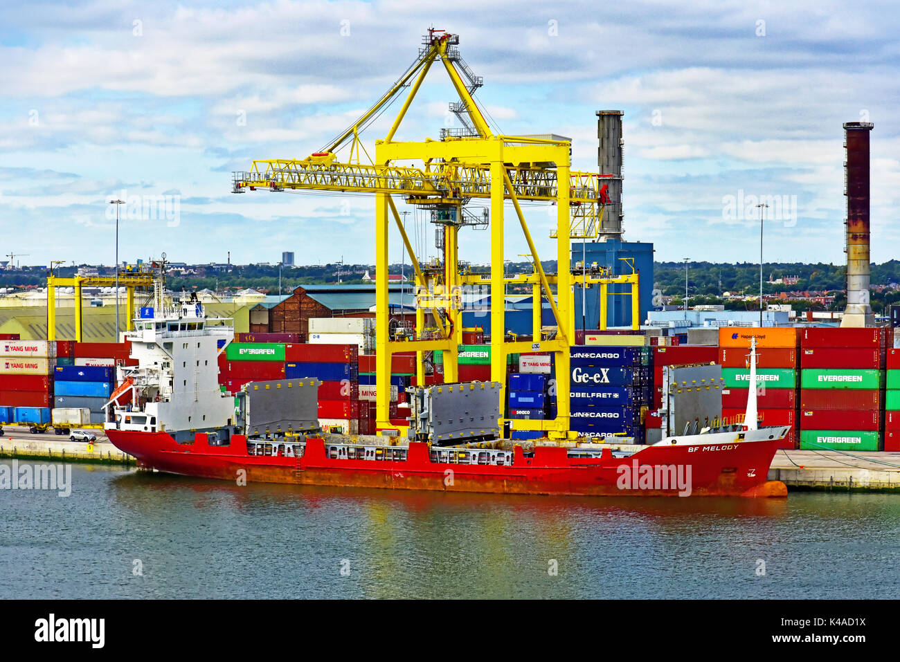 Dublin Ireland Docks and harbour area on the river Liffey Stock Photo ...