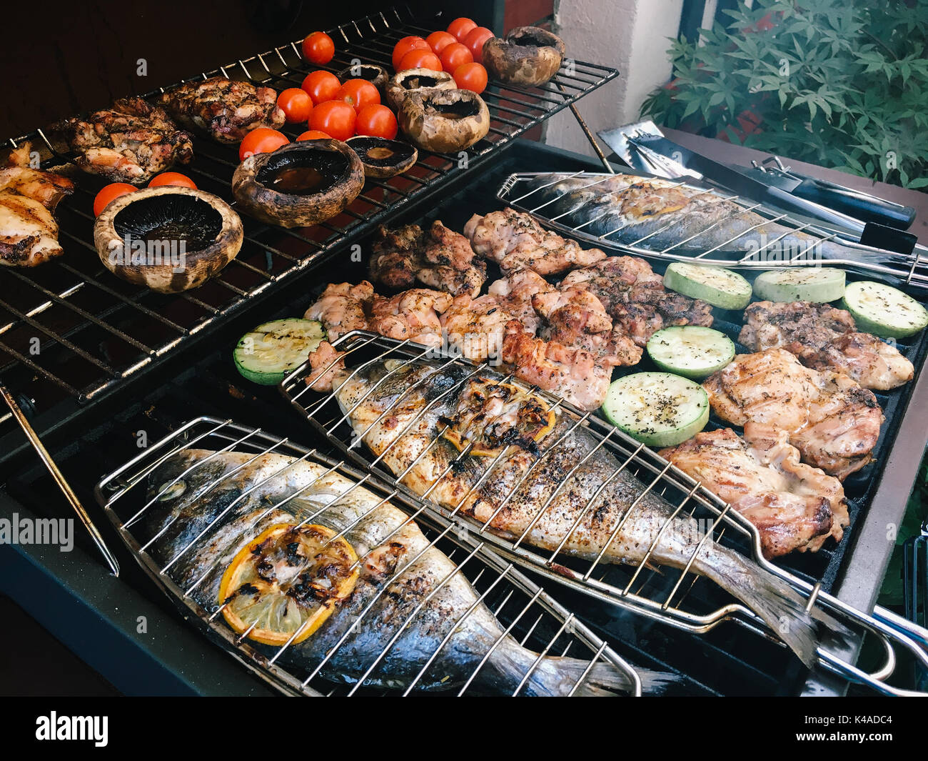 Meat fish vegetables hi-res stock photography and images - Alamy