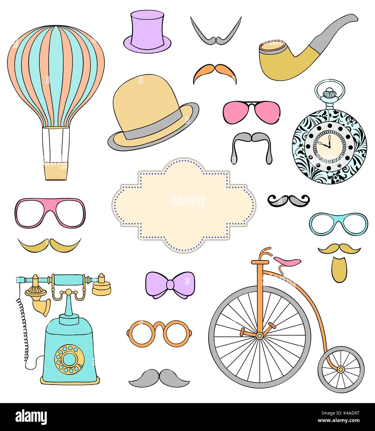 Vector colorful clock symbols hi-res stock photography and images - Alamy