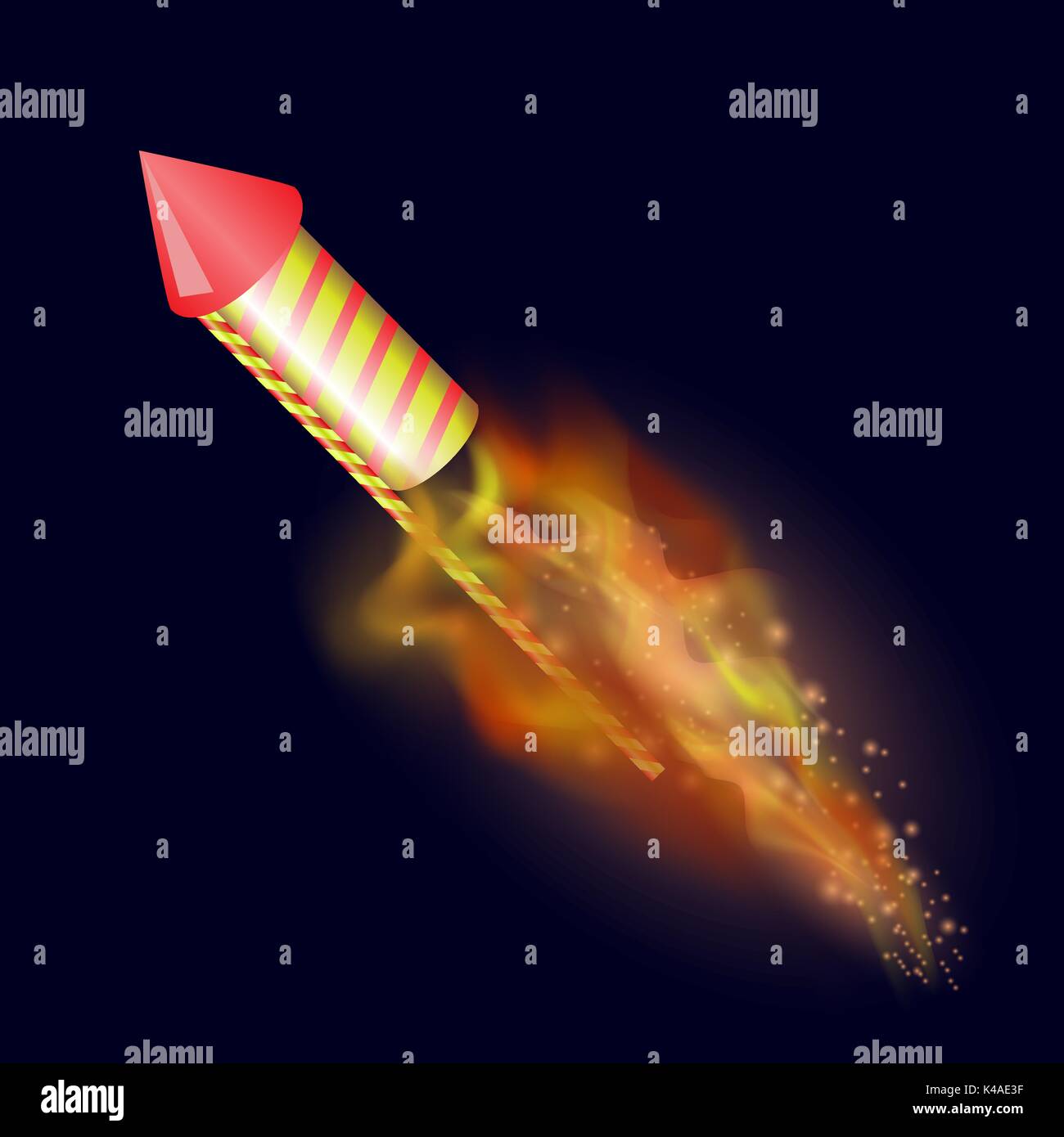 Burning Petard with Fire Flame Stock Vector Image & Art - Alamy