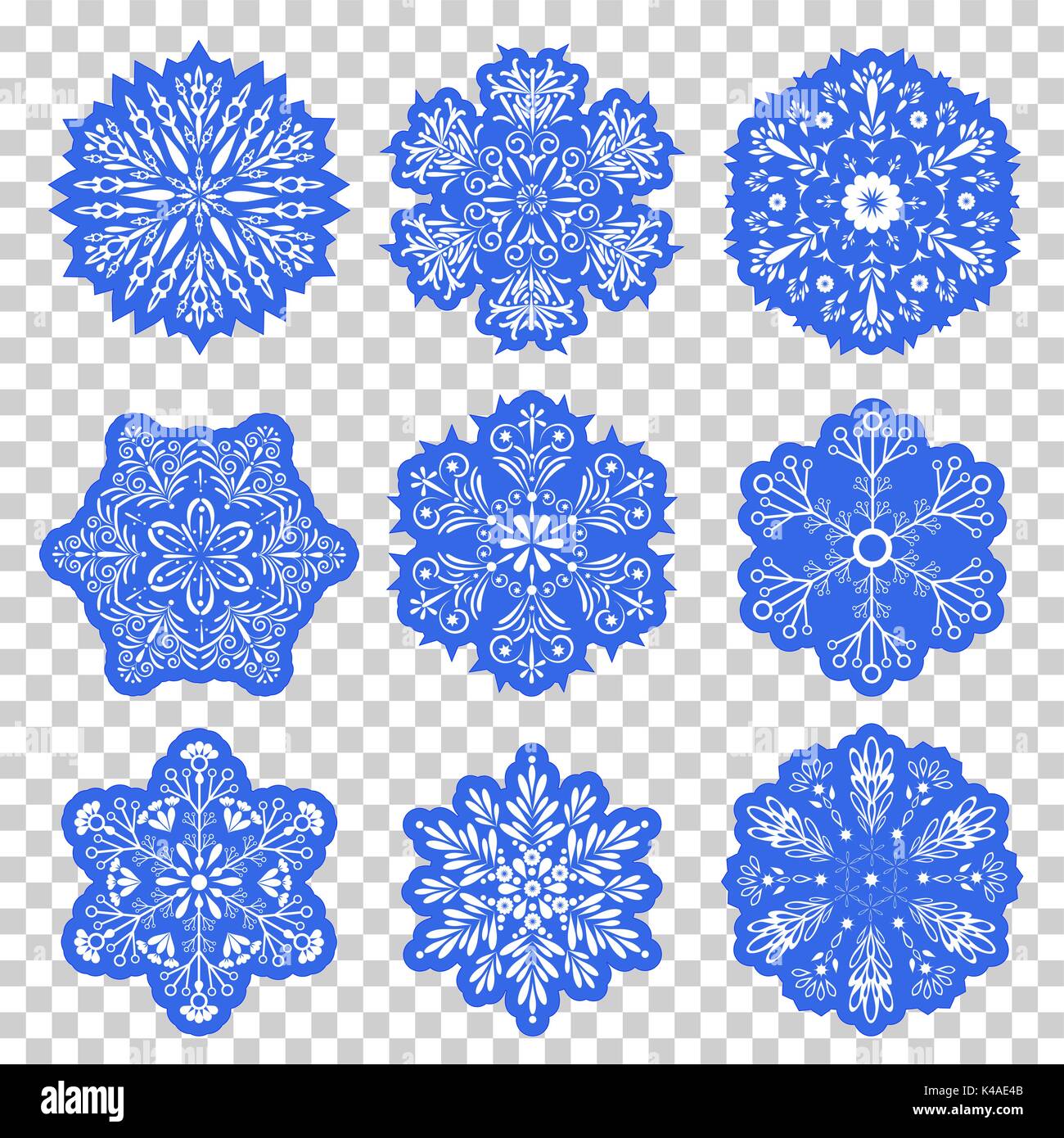 Set of christmas snowflakes Stock Vector Image & Art - Alamy
